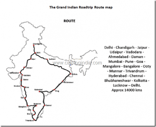 16000 Km Grand Indian Road Trip 2012 Flagged Of From New Delhi, India ...