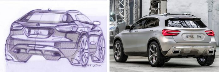 2014 Mercedes-Benz GLA Sketches Released