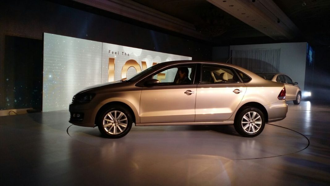 Volkswagen Vento With LED Headlamps Spied in India! » Car Blog India