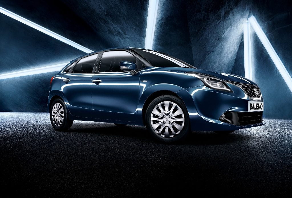 2015-new-maruti-baleno-india-blue-Front 3-4th - CarBlogIndia