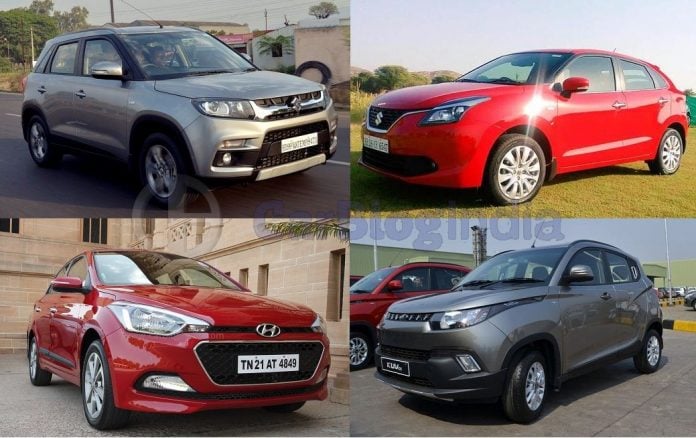 Maruti Vitara Brezza vs Mahindra KUV100 vs Maruti Baleno vs Hyundai ...
