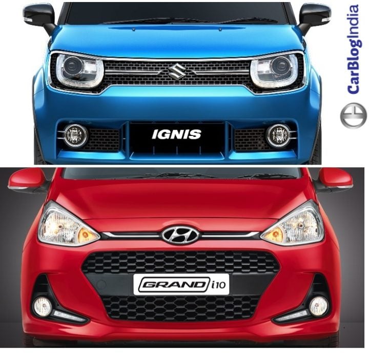 Maruti Ignis vs Hyundai Grand i10 » Car Blog India