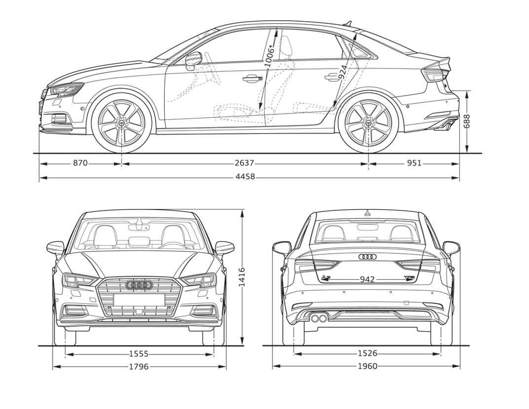 2017 Audi A3 Facelfit India Dimensions CarBlogIndia