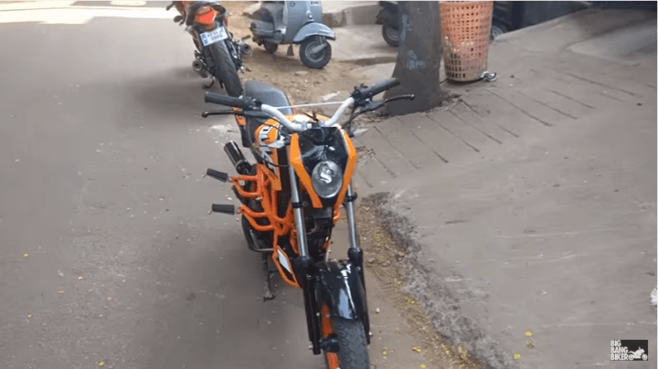 A Modified TVS Scooty that Tries Hard to Look Like a KTM Duke! » Car ...