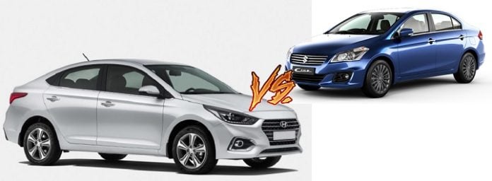 New 2017 Hyundai Verna vs Maruti Ciaz – COMPARISON! » Car Blog India