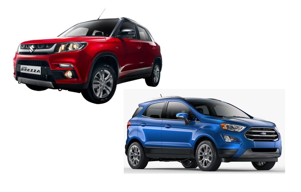New 2017 Ford EcoSport vs Maruti Vitara Brezza Comparison » Car Blog India