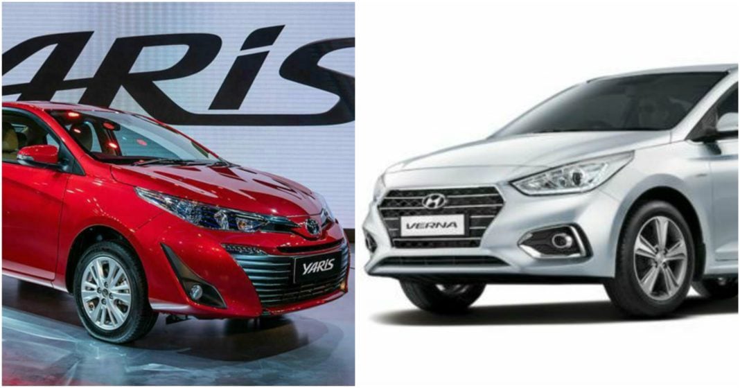 Toyota Yaris Vs Hyundai Verna – Specification Comparison » Car Blog India
