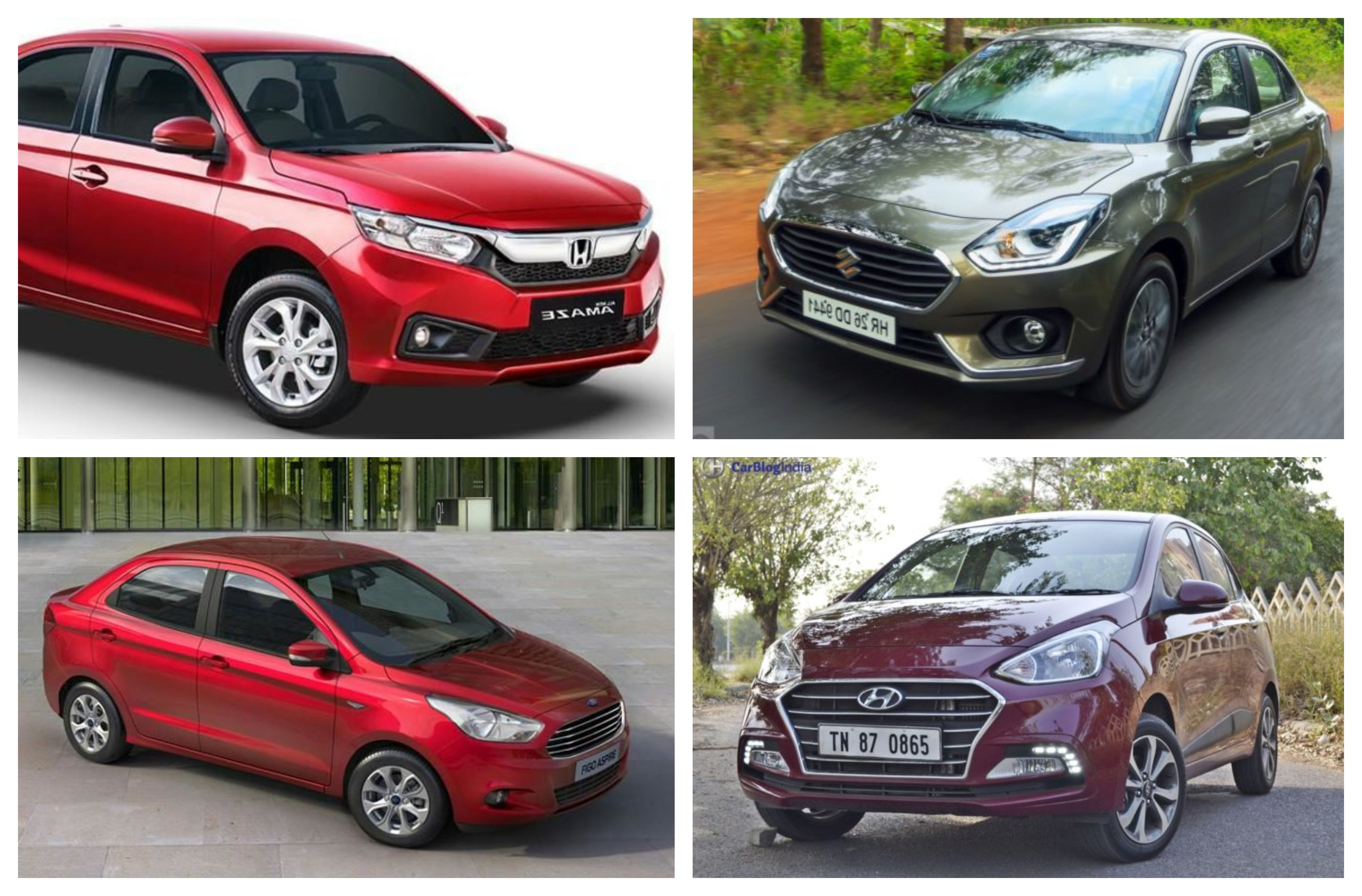 2018 Honda Amaze Vs Competition - Price Comparison