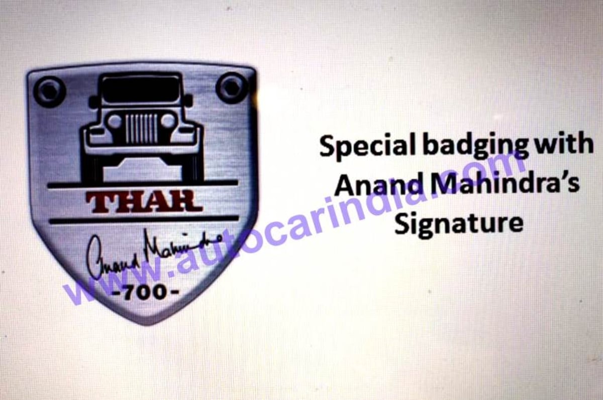 Mahindra Thar Signature Edition Pictures and Details – Leaked » Car ...
