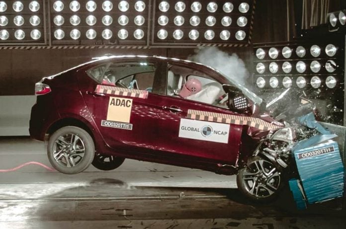 Tata Tiago and Tigor Facelifts score 4-star Safety Rating at Global ...