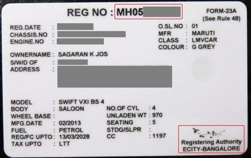 HSRP Number Plate Colour Coded Bharat Stage Dealers Front Laser