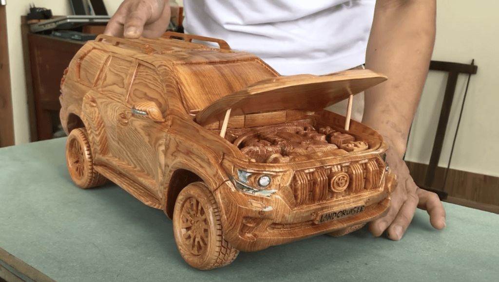 Most Satisfying Video – Making Of Wooden Car Scale Model Of Land ...