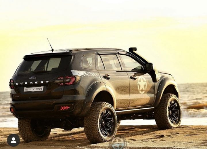 Modified Ford Endeavour Looks Like A Monster Truck With 20-inch Wheels ...