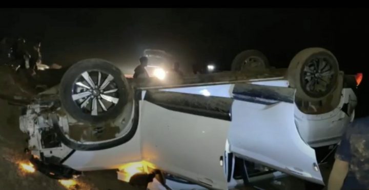MG Hector Crashes And Turtles At 120 Km/Hr; All Passengers Walk Safe ...