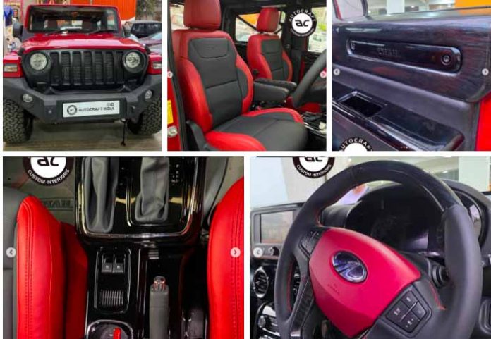 How About This Dual Tone Black-Red Mahindra Thar Modification? » Car ...
