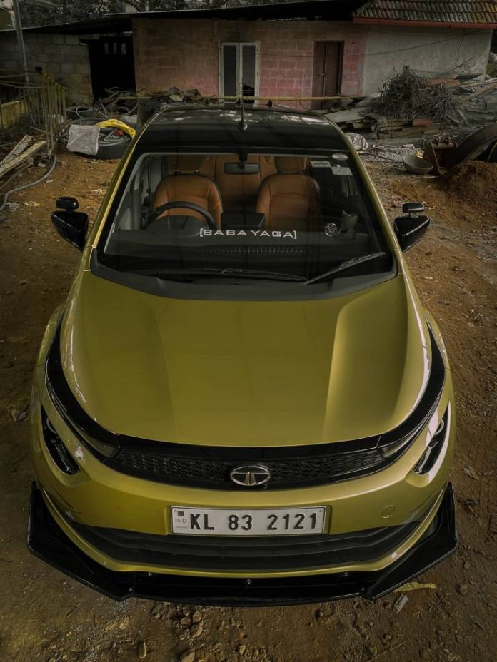 Modified Tata Altroz with Body Kit and 17-inch Alloys Looks Rad