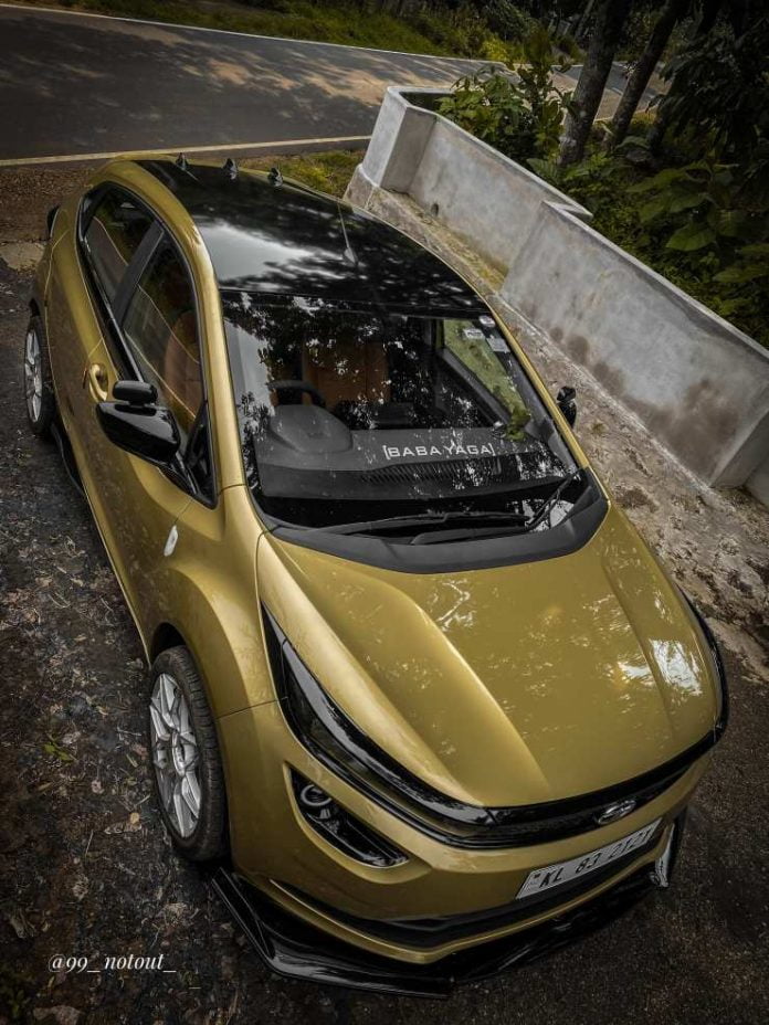 Modified Tata Altroz with Body Kit and 17-inch Alloys Looks Rad