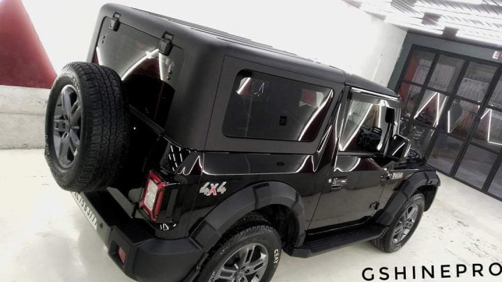 Check Out the Ultra Shiny Black Mahindra Thar With Nano-ceramic Coat ...