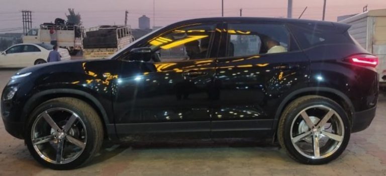 Can You Guess The Size of XXL Alloys of This Tata Harrier Dark Edition ...