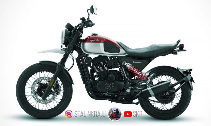 Redesigned Yezdi Scrambler Looks Tastier Than Stock » Car Blog India