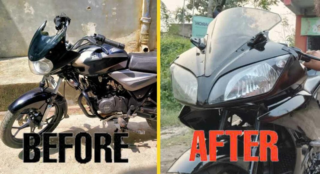 World's First Yamaha R15 Based on Old Bajaj Discover - VIDEO