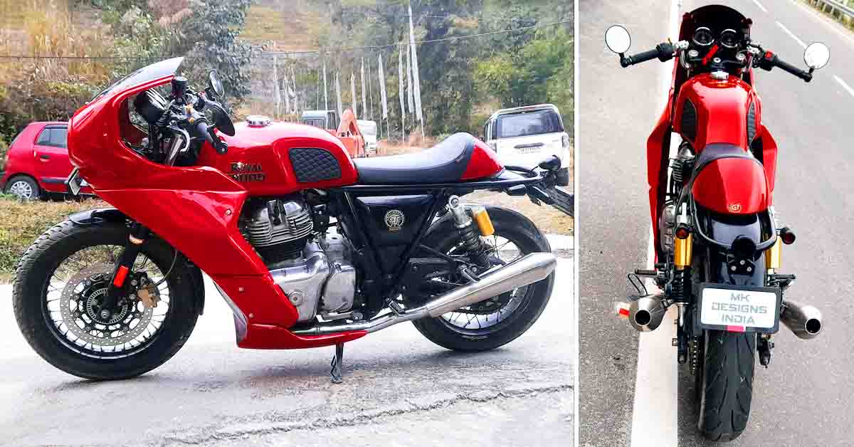 Fully Faired Royal Enfield FF650 Cafe R IMPRESSES in Red Attire » Car ...