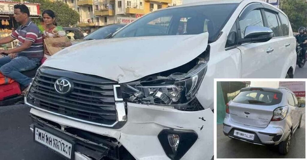 Toyota Innova Crysta Rear-Ends Ford Freestyle, Left Disfigured » Car ...