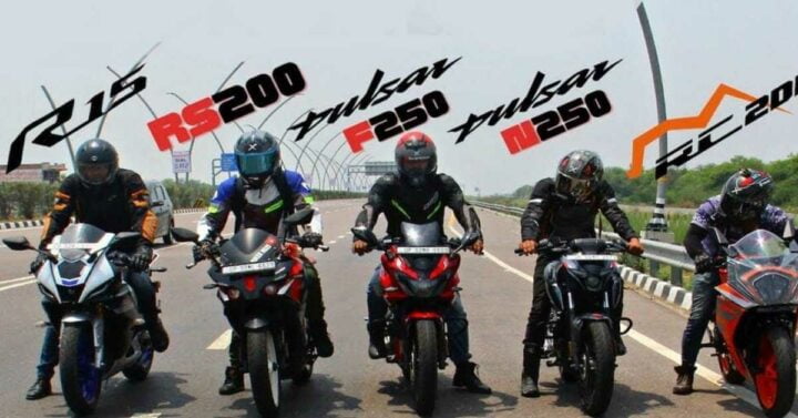 Drag Race- KTM RC200, RS200, Bajaj F250, N250, Yamaha R15 » Car Blog India