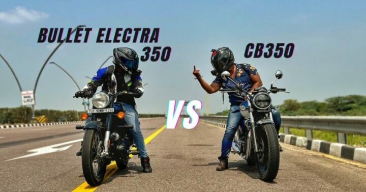 Honda H’ness 350 vs RE Bullet Electra 350 Drag Race » Car Blog India