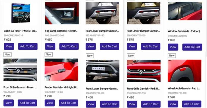 List of Genuine Accessories For 2022 Maruti Brezza » Car Blog India