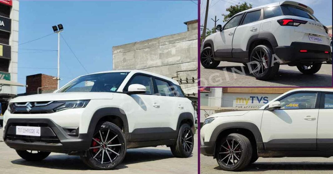 First-Ever New Maruti Brezza with Aftermarket 17-inch Alloys » Car Blog ...