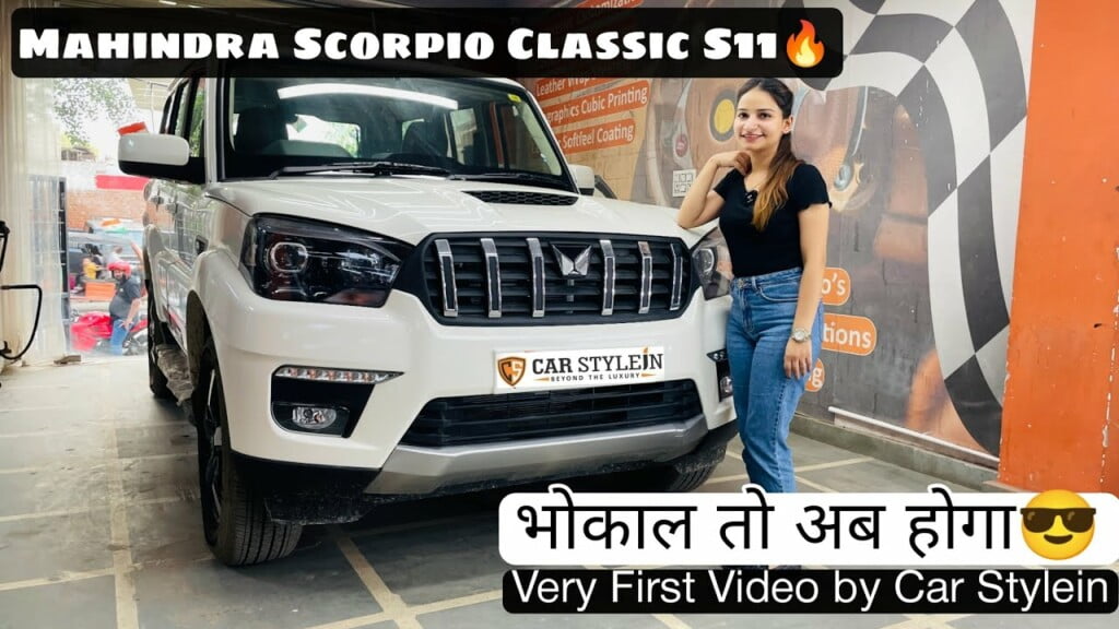 Mahindra Scorpio White Modified