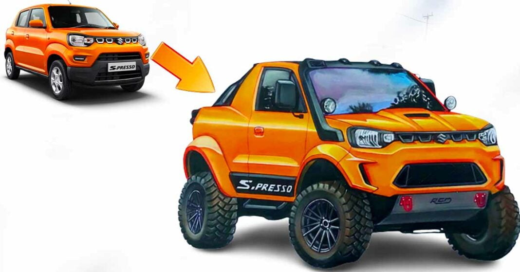 Maruti S-Presso Reimagined in 2-seater Off-roader Version » Car Blog India