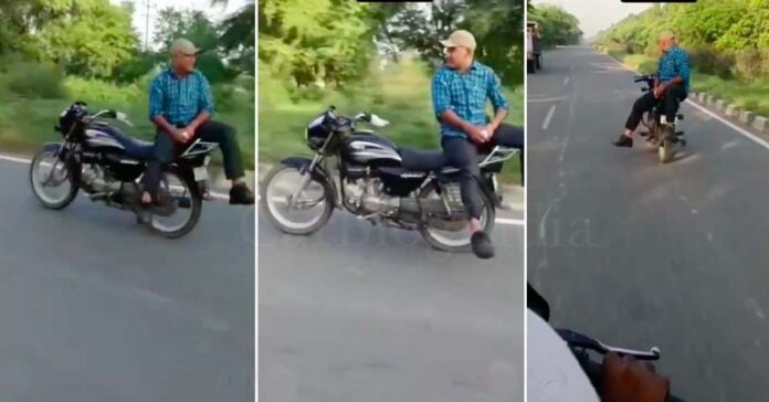 Man Rides Hero Splendor from Pillion Seat Without Looking at Road » Car ...