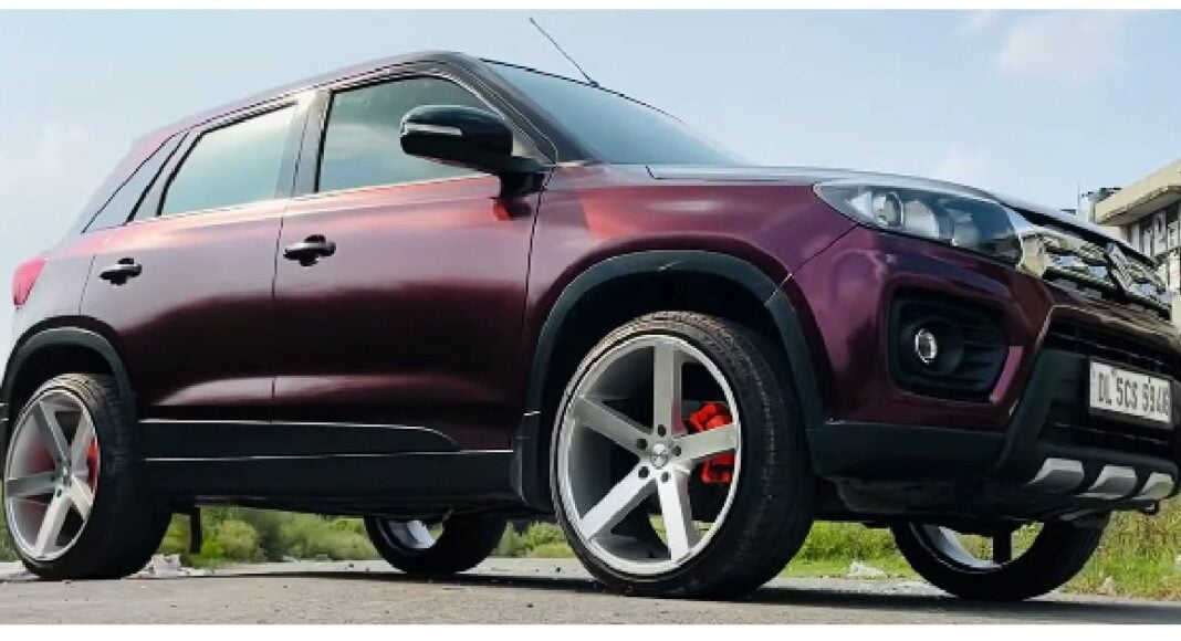 India's First Wine Red Maruti Brezza