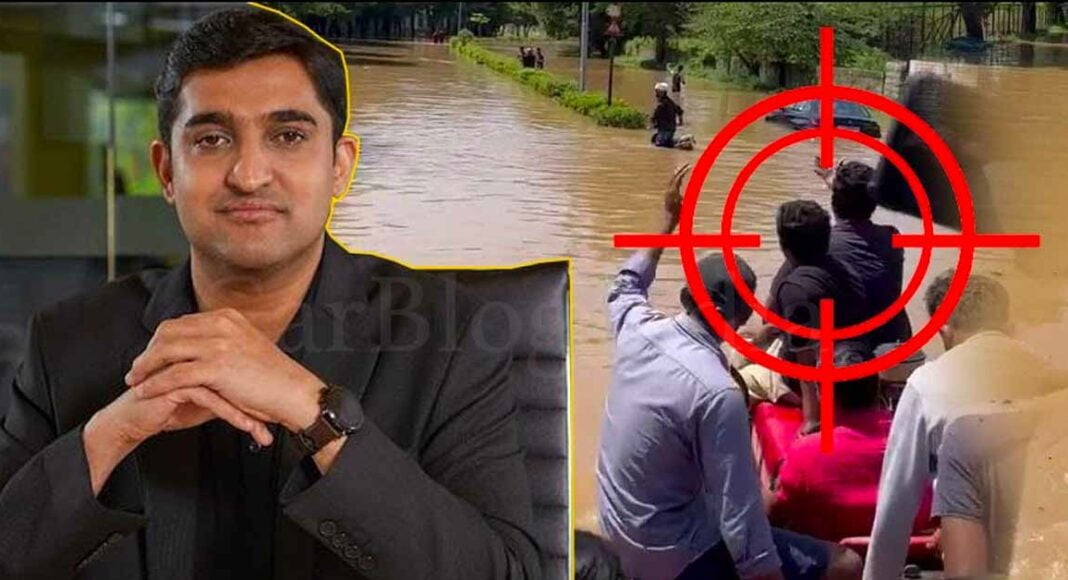 upGrad CEO Commutes in Tractor in Bangalore Floods