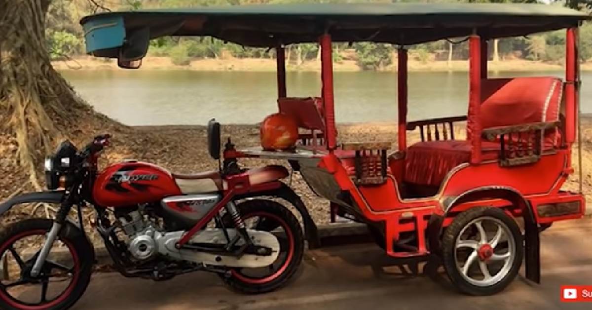 Made in India Bajaj Boxer 150 is Used as 5-seater Taxi in Cambodia ...