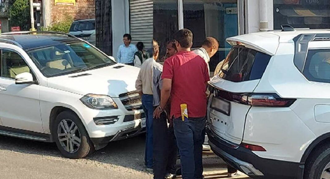 Rs 1 Crore Mercedes GLS Hits Tata Safari