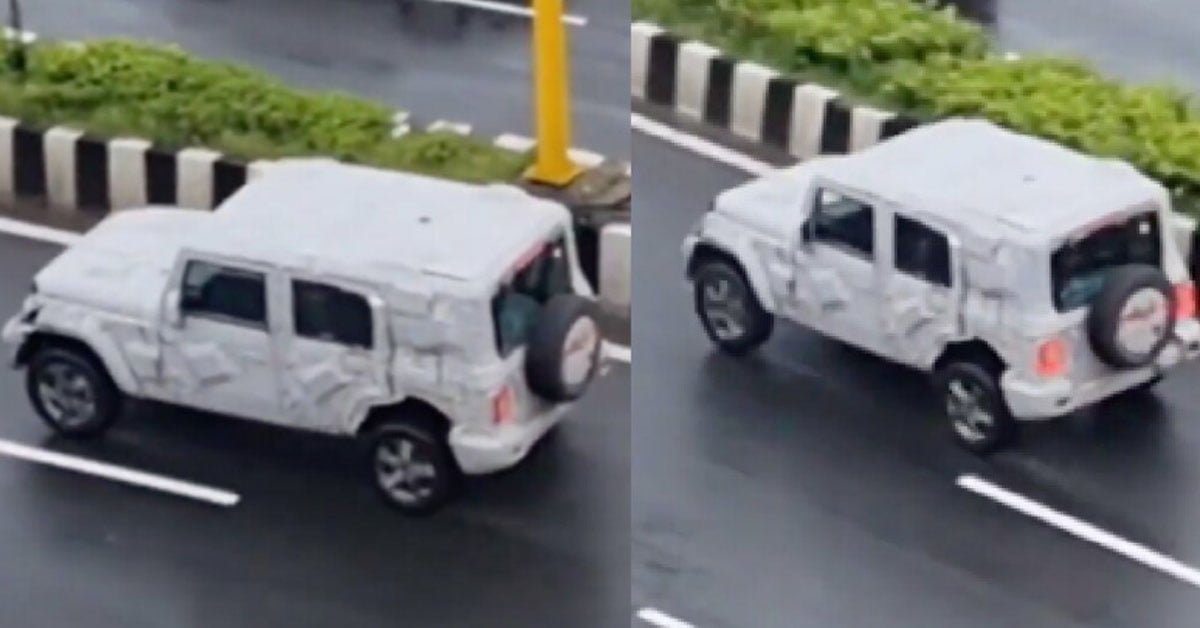 2023 Mahindra Thar 5 Door Version Spied with Sunroof » Car Blog India