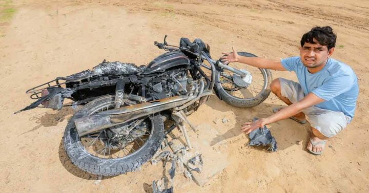 Vlogger Burns Hero Splendor to See What Happens – Why??? » Car Blog India