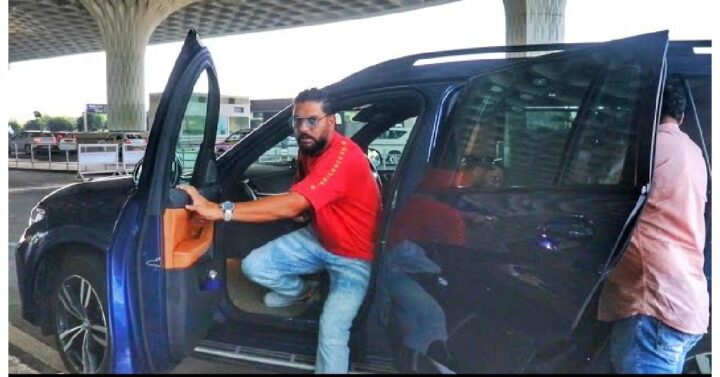 Yuvraj Singh Spotted in his New BMW X7 SUV at an Airport » Car Blog India