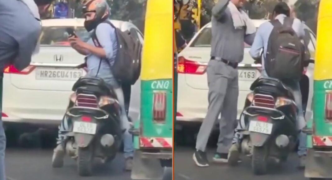 Biker Takes Photo of Rash Auto Driver, Gets Beaten Up