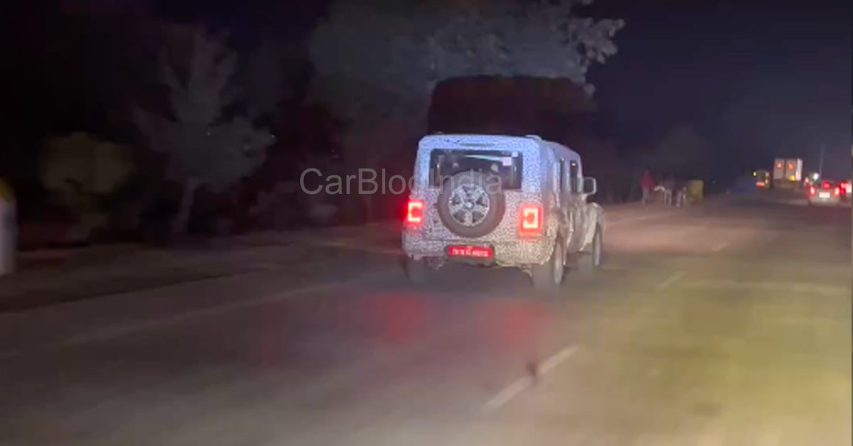 Mahindra Thar 5-Door (Scorpio N-Based) Seen Night-Time Testing » Car ...