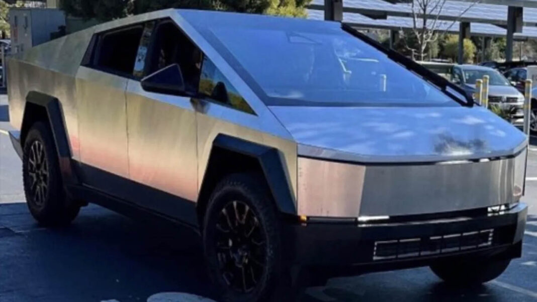 Tesla Cybertruck Beta Prototype Seen with Updated Design and Huge Wiper ...