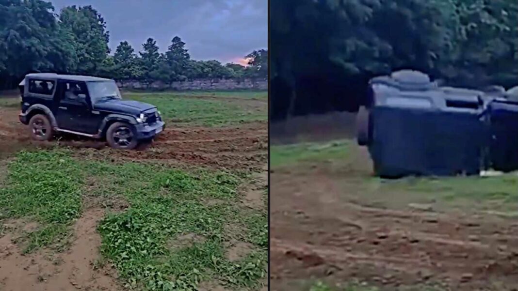 Mahindra Thar Goes Drifting, Easily Topples Over » Car Blog India