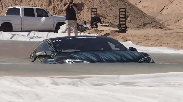 Tesla Model S Driven Underwater – Does It Survive? » Car Blog India