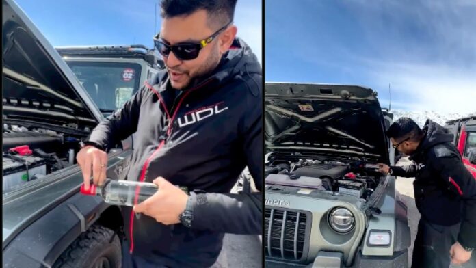 Mahindra Thar Owner Uses Vodka For Wiper Fluid – VIDEO » Car Blog India