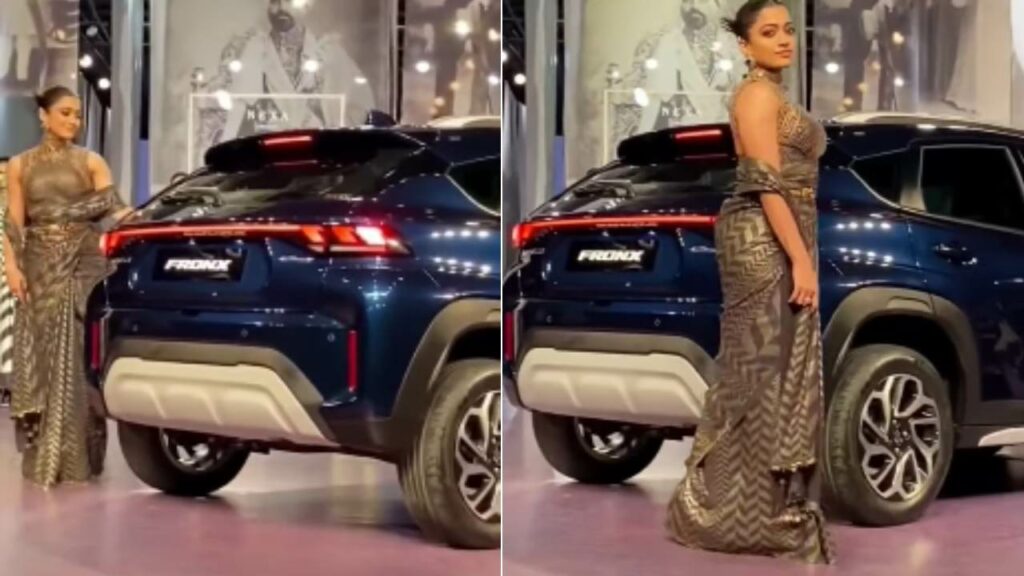 Rashmika Mandanna Poses Alongside Maruti Fronx – Video » Car Blog India