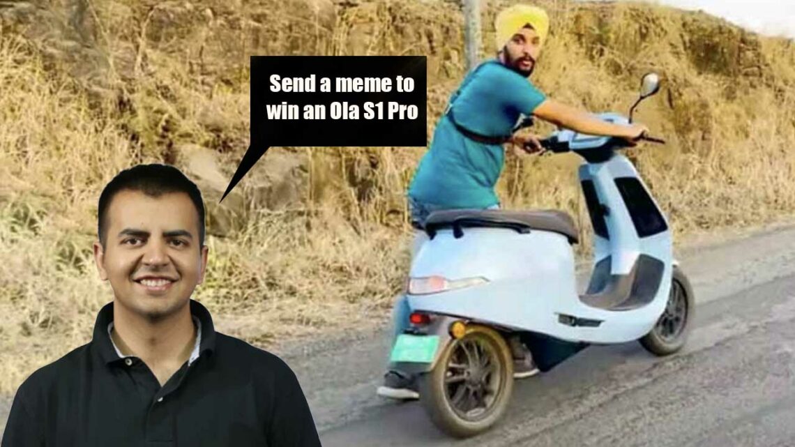 Win Ola S1 Pro Special Edition With A Meme – Ola CEO Bhavish Aggarwal ...