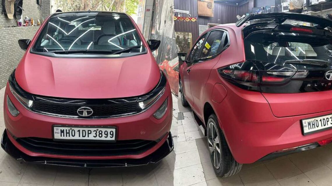 First Ever Tata Altroz with Matt Garnet Red Wrap – This is It » Car ...